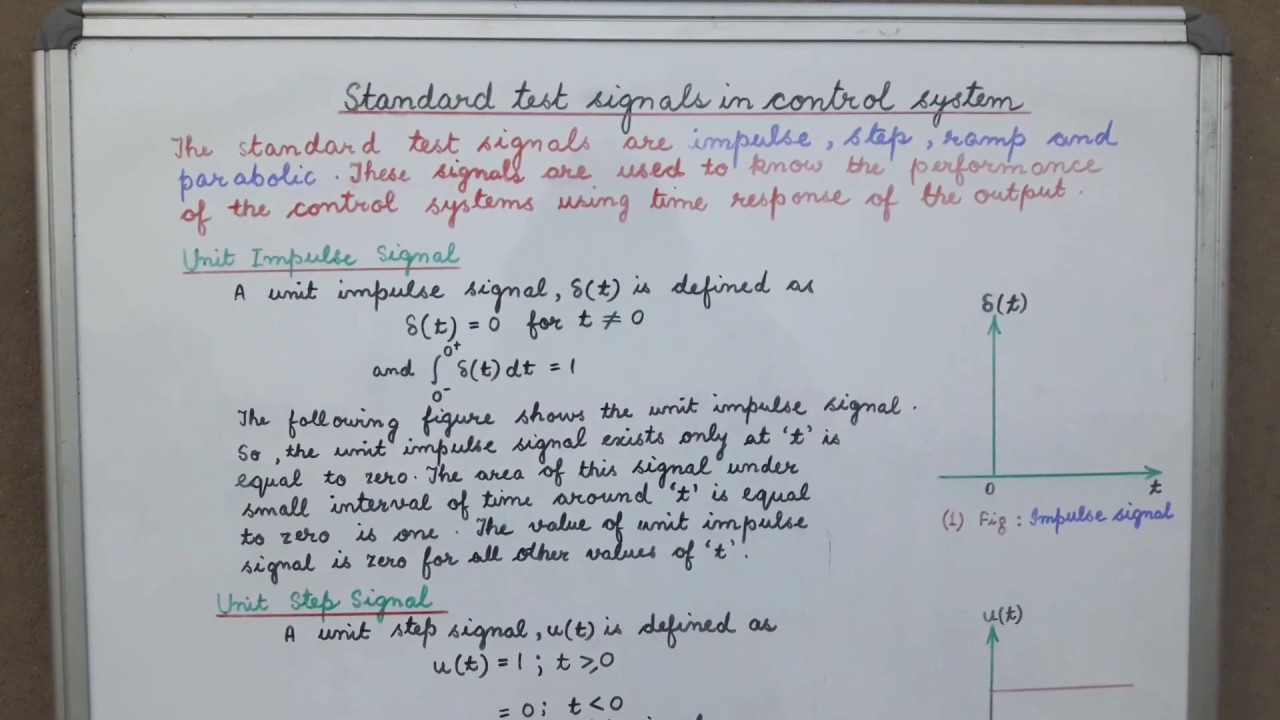 Standard Test Signals Used In Control System YouTube Standard Test Signals Used In Control System YouTube