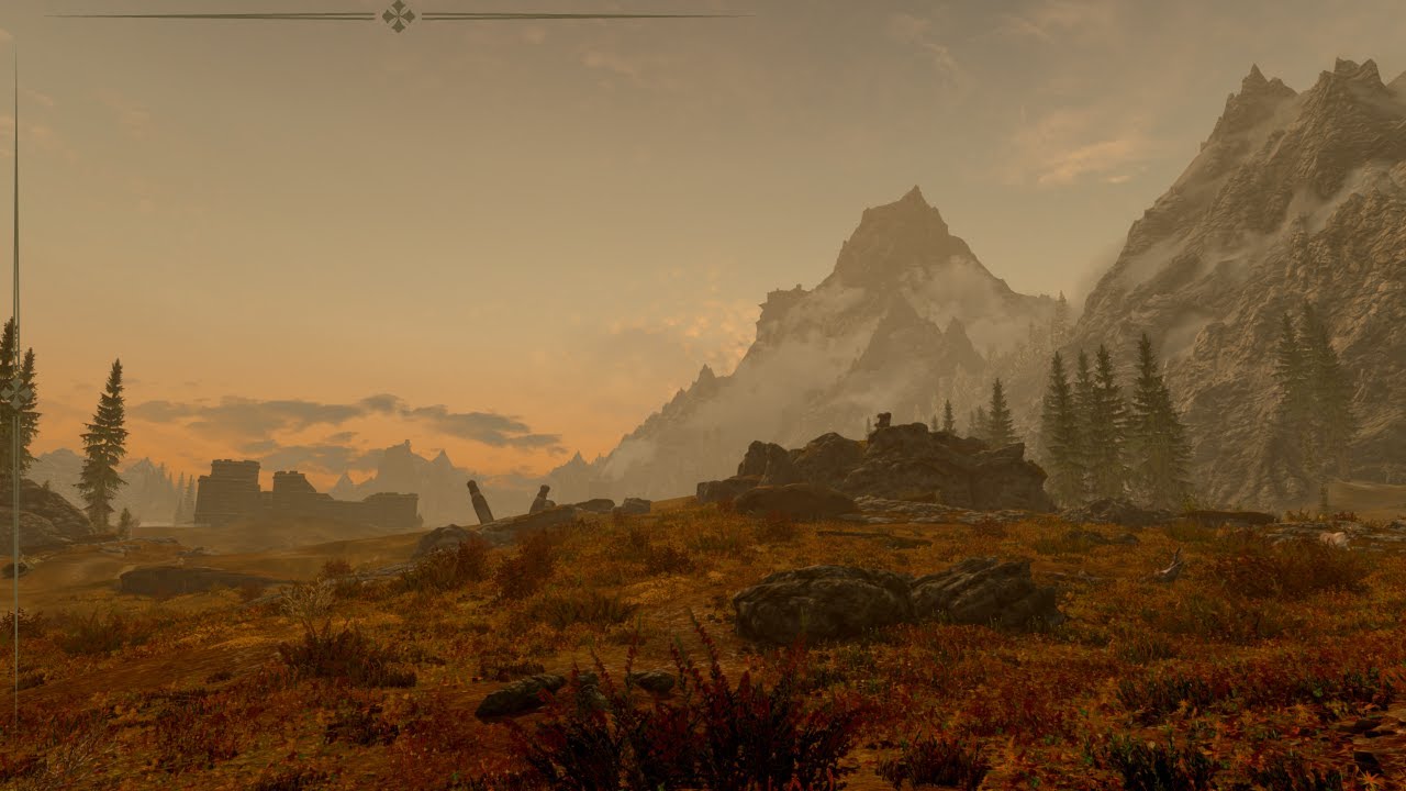 Skyrim Relaxing early morning ambient walk - YouTube