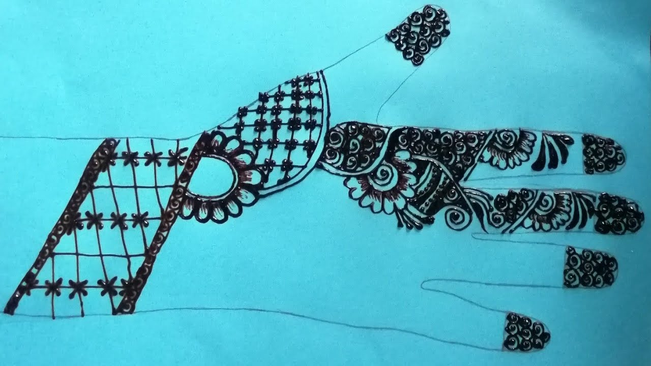 Front hand mehndi design | easy design | Rubaab mehndi artist - YouTube