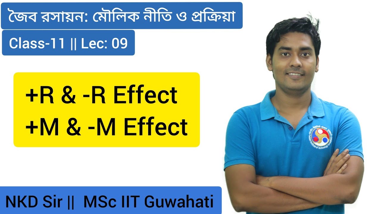 Resonance Effect(+R & -R)/Mesomeric Effect(+M & -M): Class-11 GOC for ...