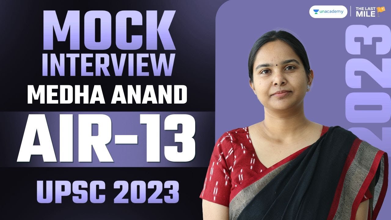 MEDHA ANAND, Rank 13, IAS - UPSC 2023 | UPSC 2023 Mock Interview | IAS Interview - YouTube