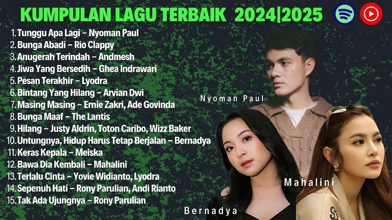 Kumpulan Lagu Terbaik 2024-2025 | Playlist Lagu Top Hits Paling Enak ...