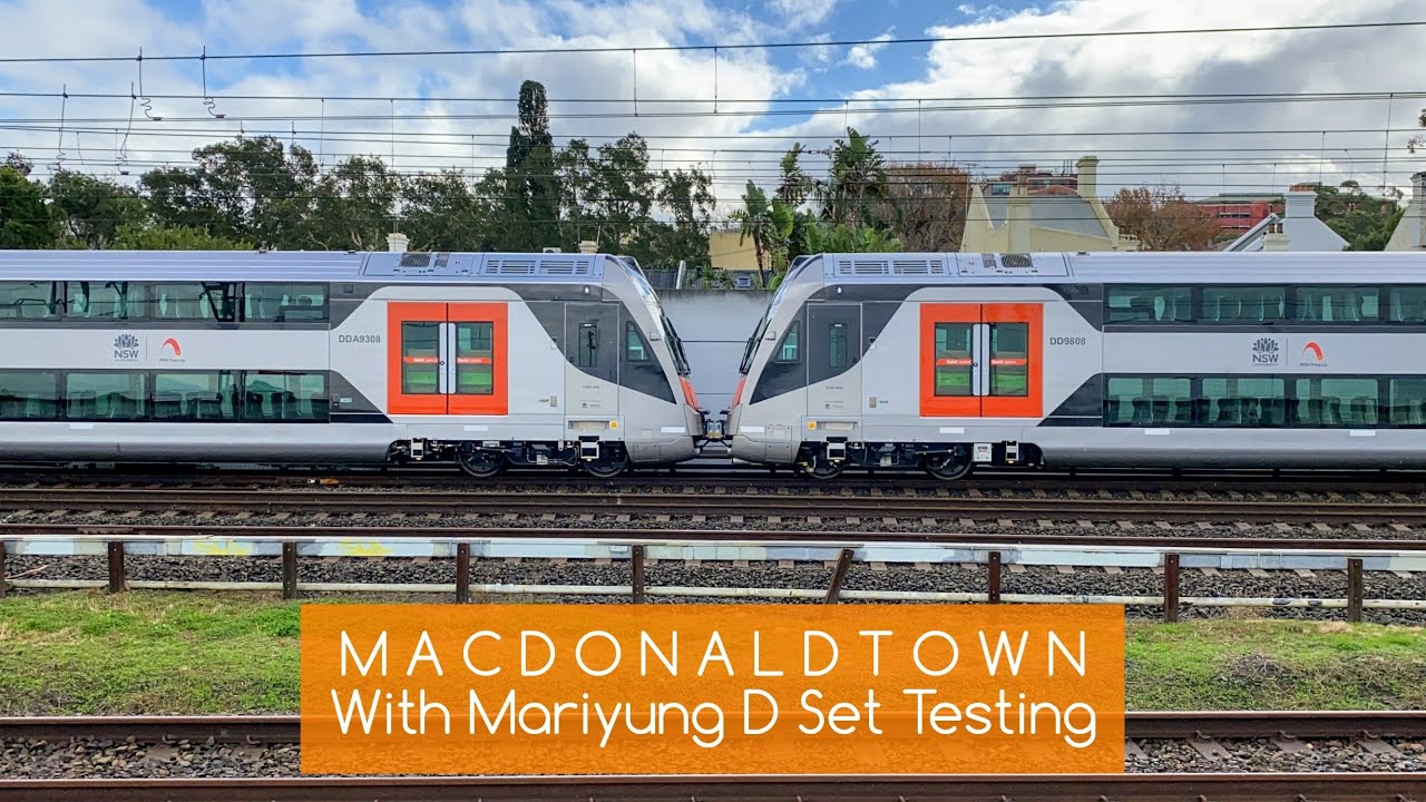 Sydney Trains Vlog 1857: Macdonaldtown Trains - Mariyung D Set Testing ...