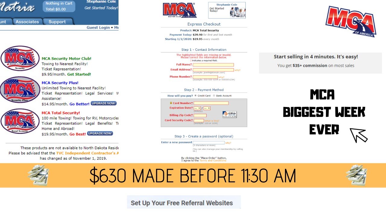 MCA | Motor Club of America Signup Tutorial - YouTube