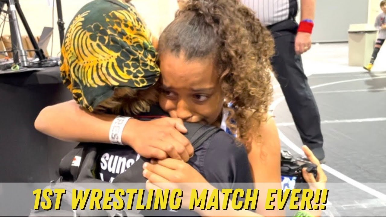 Crying after Wrestling her 1st Match EVER! She's an ANIMAL! - YouTube