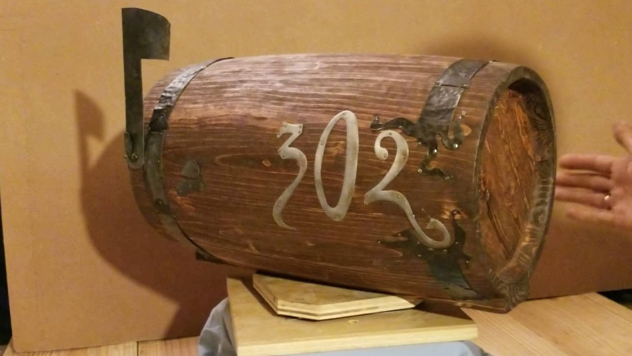 Hobbit Mailbox (Rustic Barrel-Shaped Mailbox) - YouTube