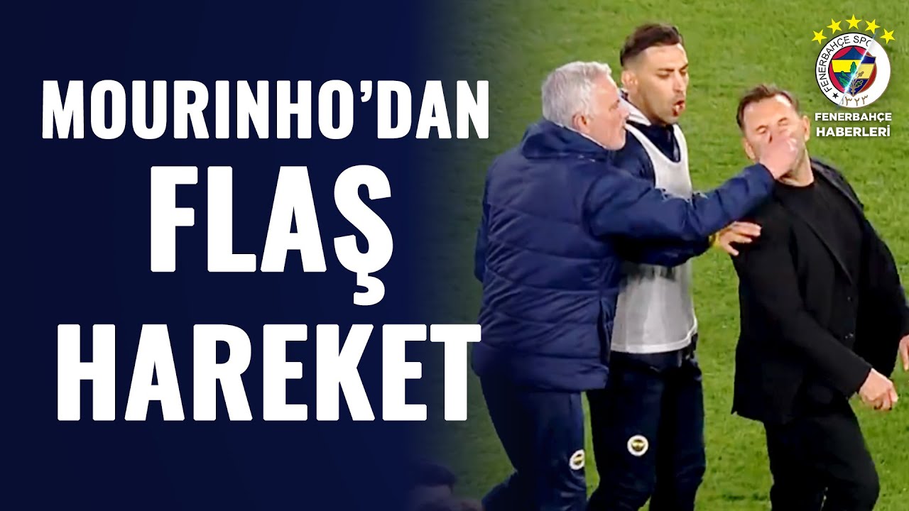 Maç Sonu Jose Mourinho'dan Okan Buruk'a Flaş Hareket - YouTube