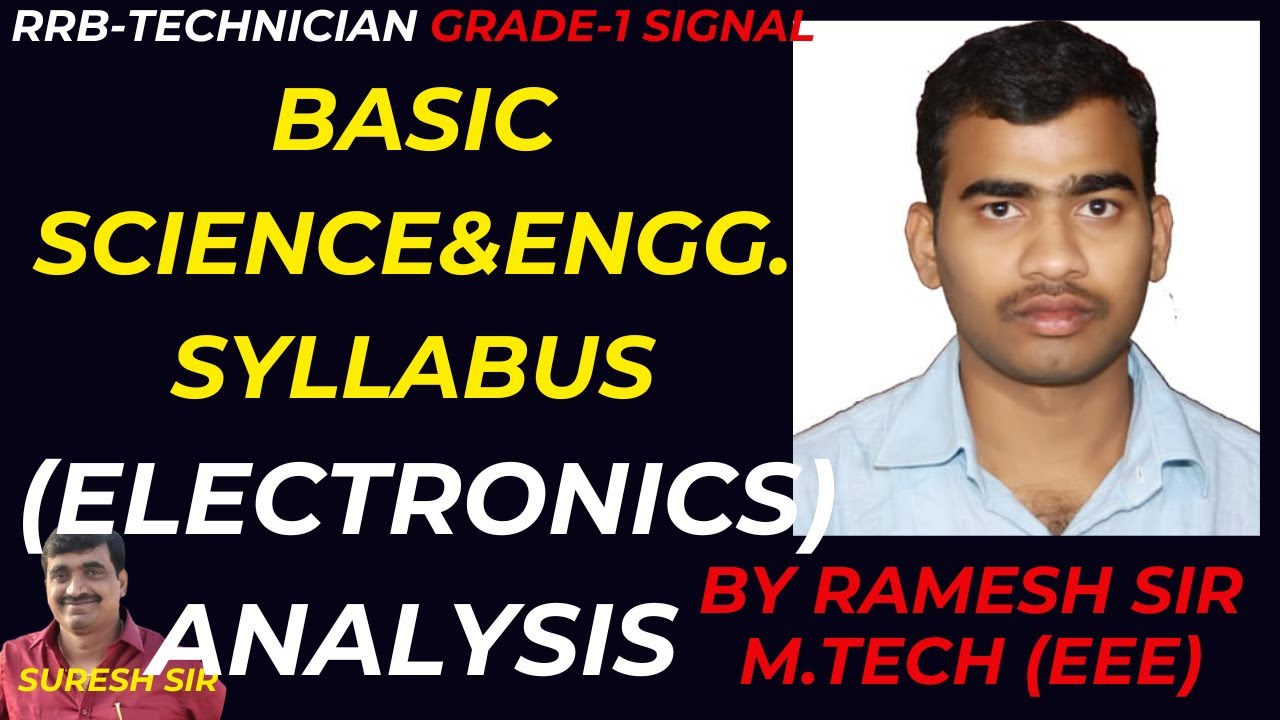 RRB-TECH. GRADE-1 SIGNAL BASIC SCIENCE &ENGG SYLLABUS (ELECTRONICS) ANALYSIS - YouTube