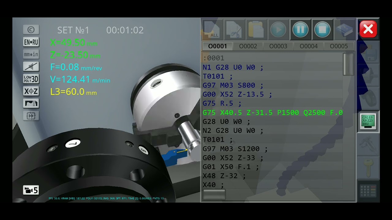 g75 grooving cycle|| grooving cycle||manual grooving programming - YouTube