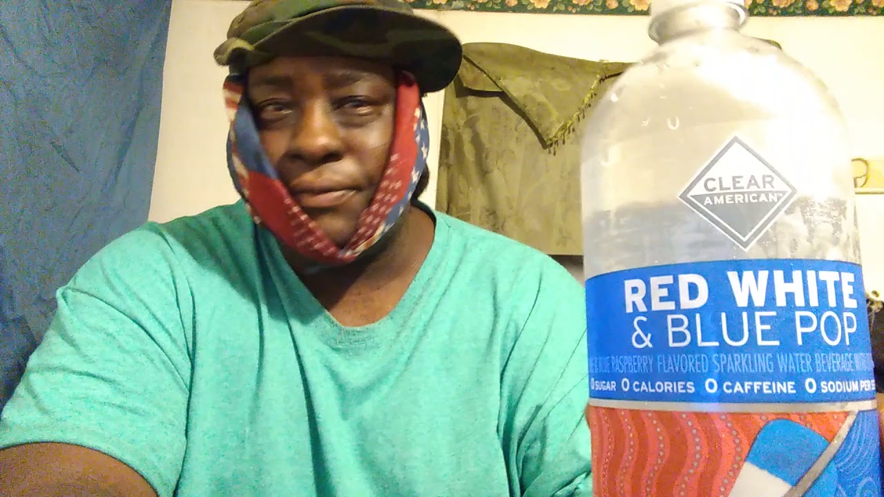 WalMart clear American red white & blue pop sparkling water review ...
