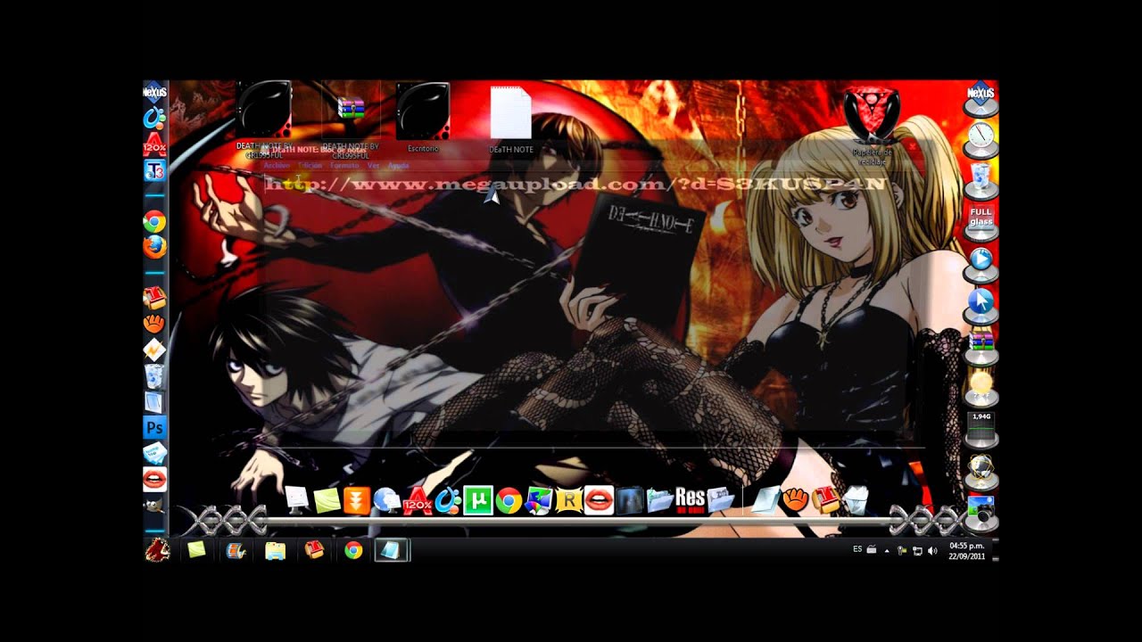tema de death note para windows 7 - YouTube