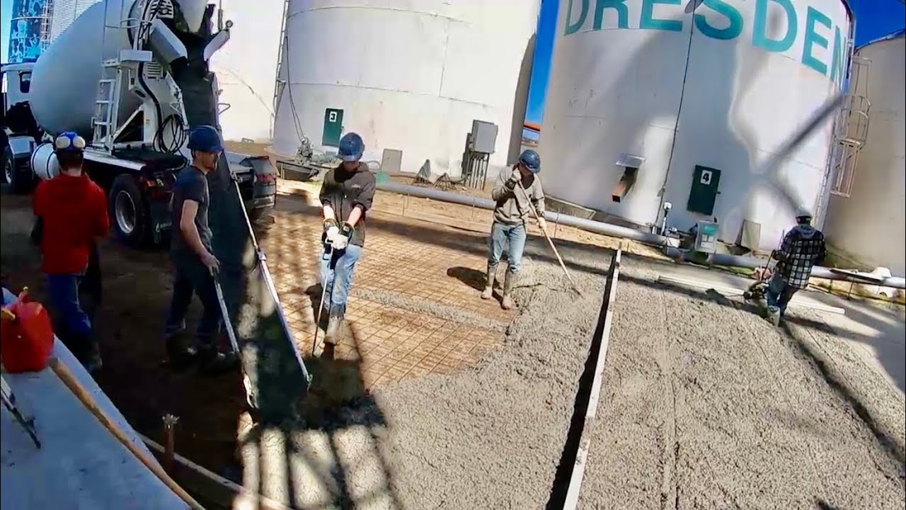 Pouring Concrete at Jackson Seeds - YouTube