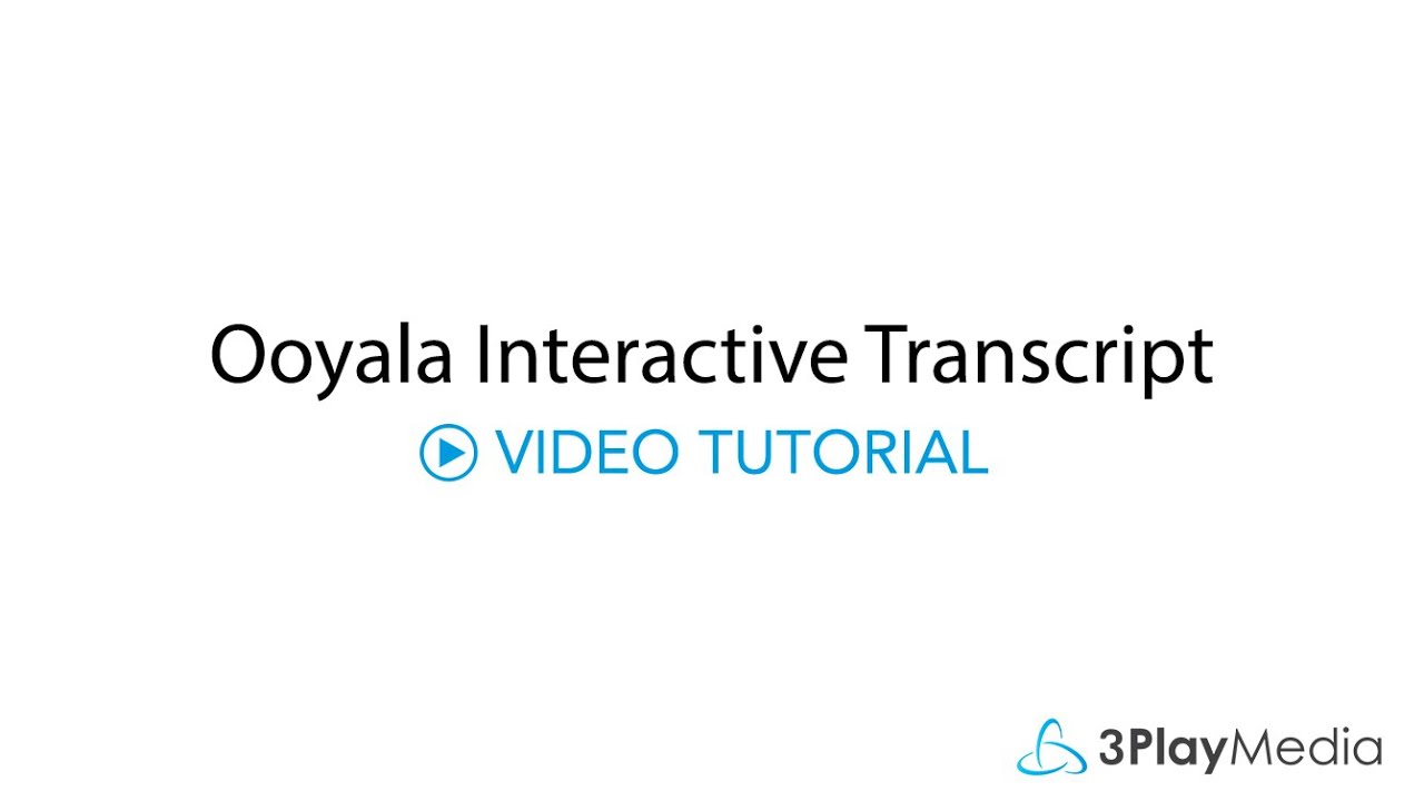 Ooyala Interactive Transcript - YouTube