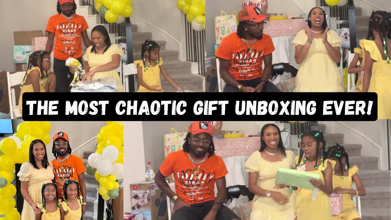 The Most Chaotic Baby Shower Gift Unboxing Ever! #TheWolfFamily - YouTube