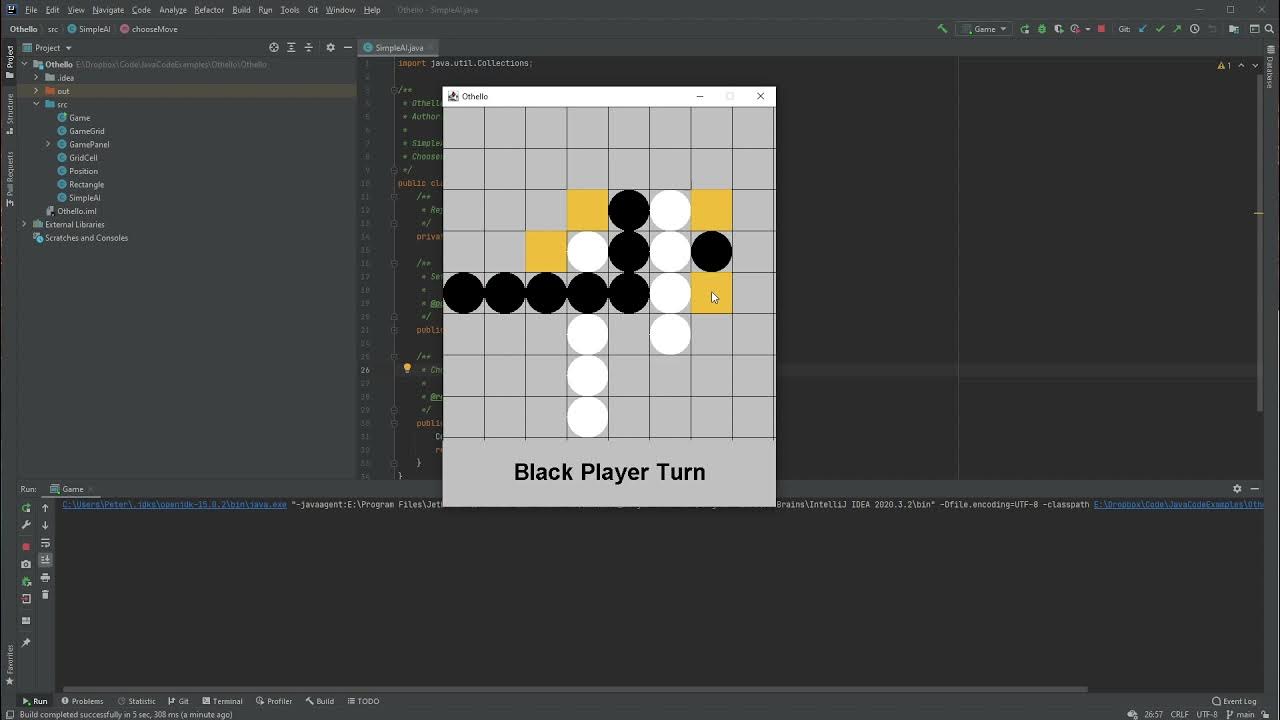Othello Java Demo - YouTube