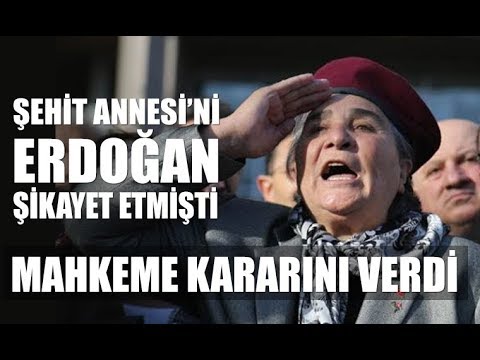 Erdoğan'ın şikâyeti üzerine hakim karşısına çıkan şehit annesi Pakize Akbaba, beraat etti.