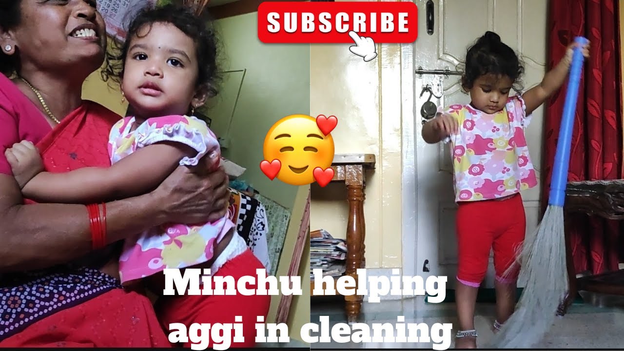 Minchu overexcited to meet her cousins 😍 | minchu helping aggi in ...