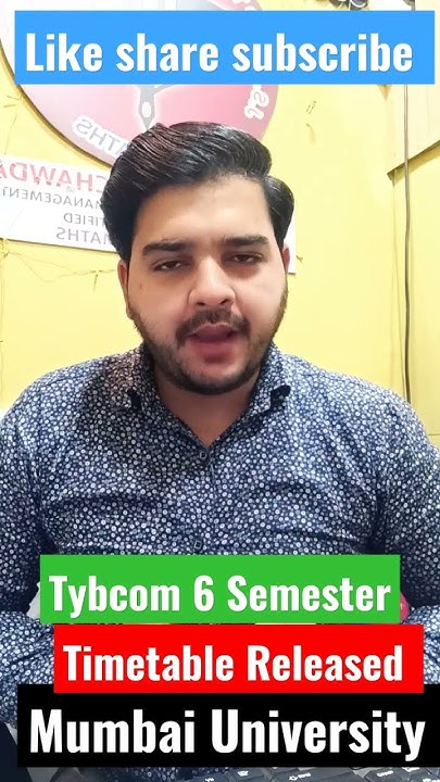 TYBCOM-6-Sem Exam timetable | Mumbai University| - YouTube