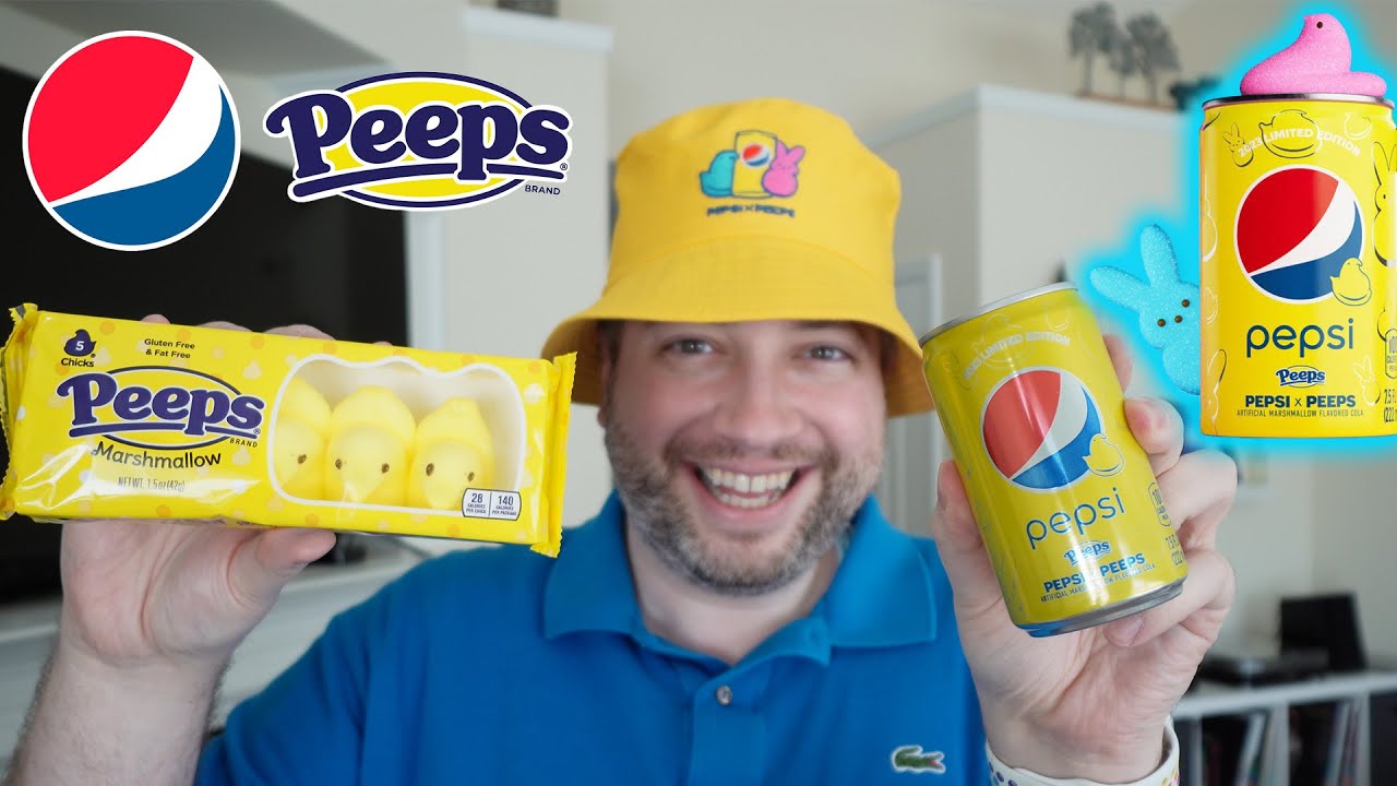 NEW Pepsi x Peeps Marshmallow Cola 2023 - Unboxing & Review - YouTube