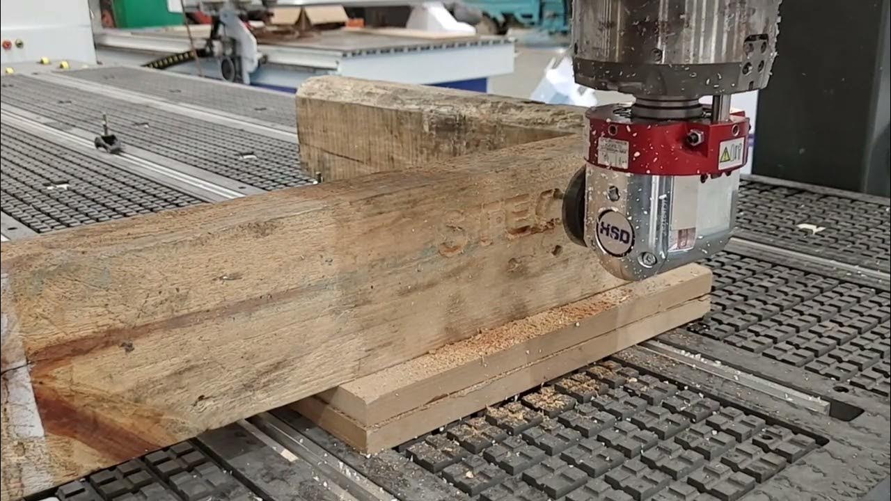 Acctek- ATC cnc router with HSD angle head for drilling and engraving - YouTube