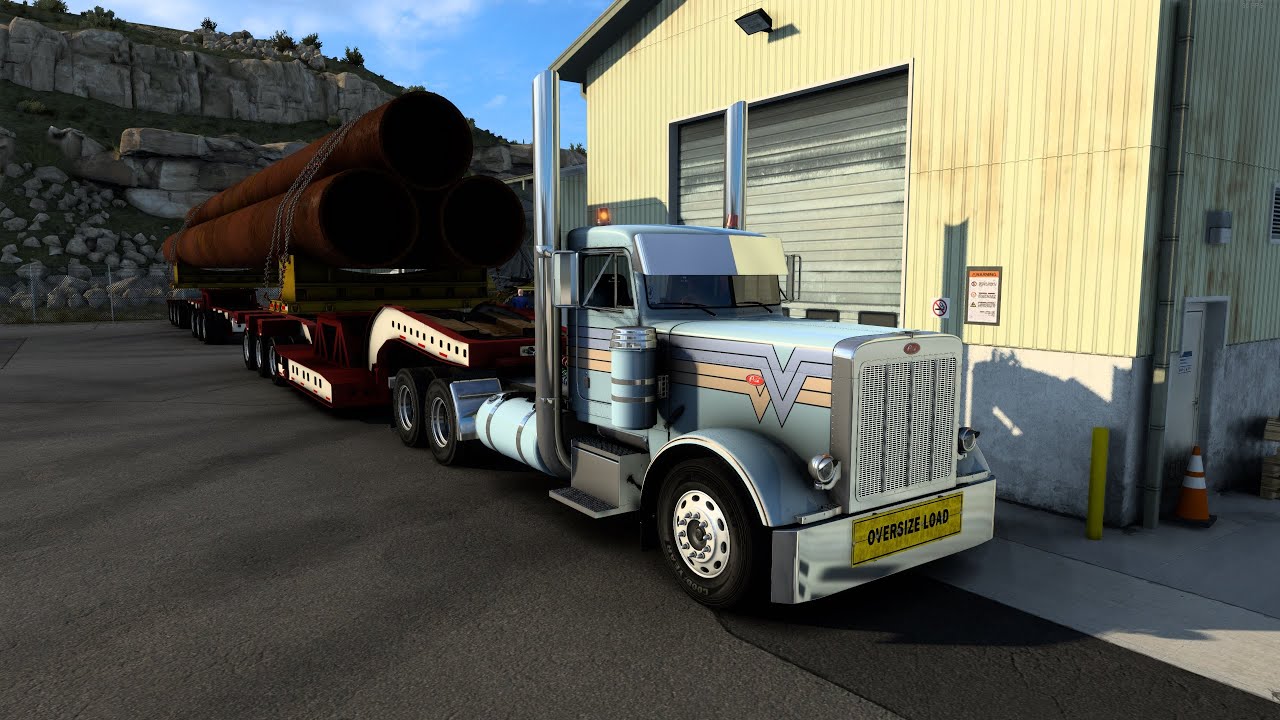 Transporting Huge & Heavy Load with Badass 800HP Peterbilt 389 ...