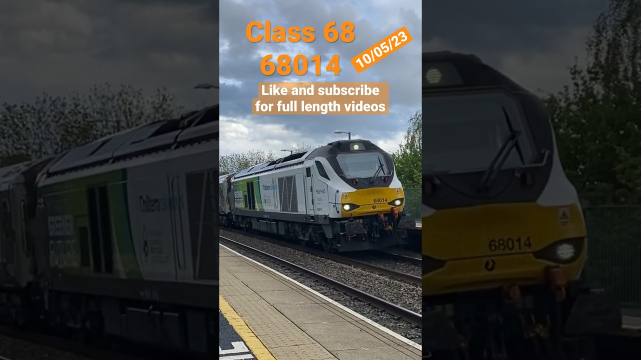Chiltern railways class 68 freshly painted 68014 surprisingly quiet ...