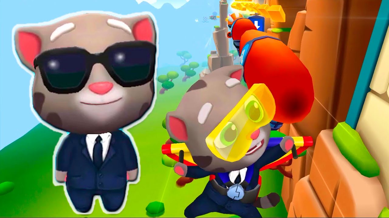 Talking Tom Gold Run Agent Tom in the Flying World vs Space World– Full ...