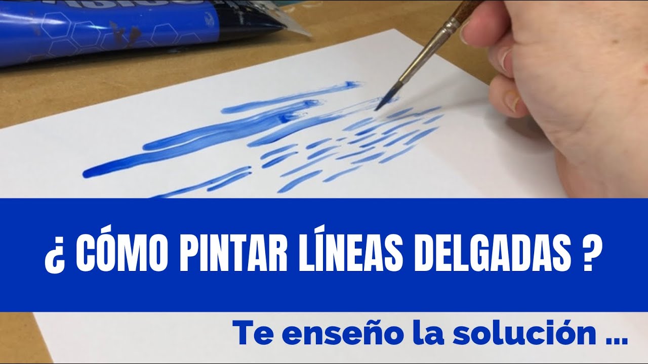 ¿Cómo pintar líneas delgadas? - YouTube