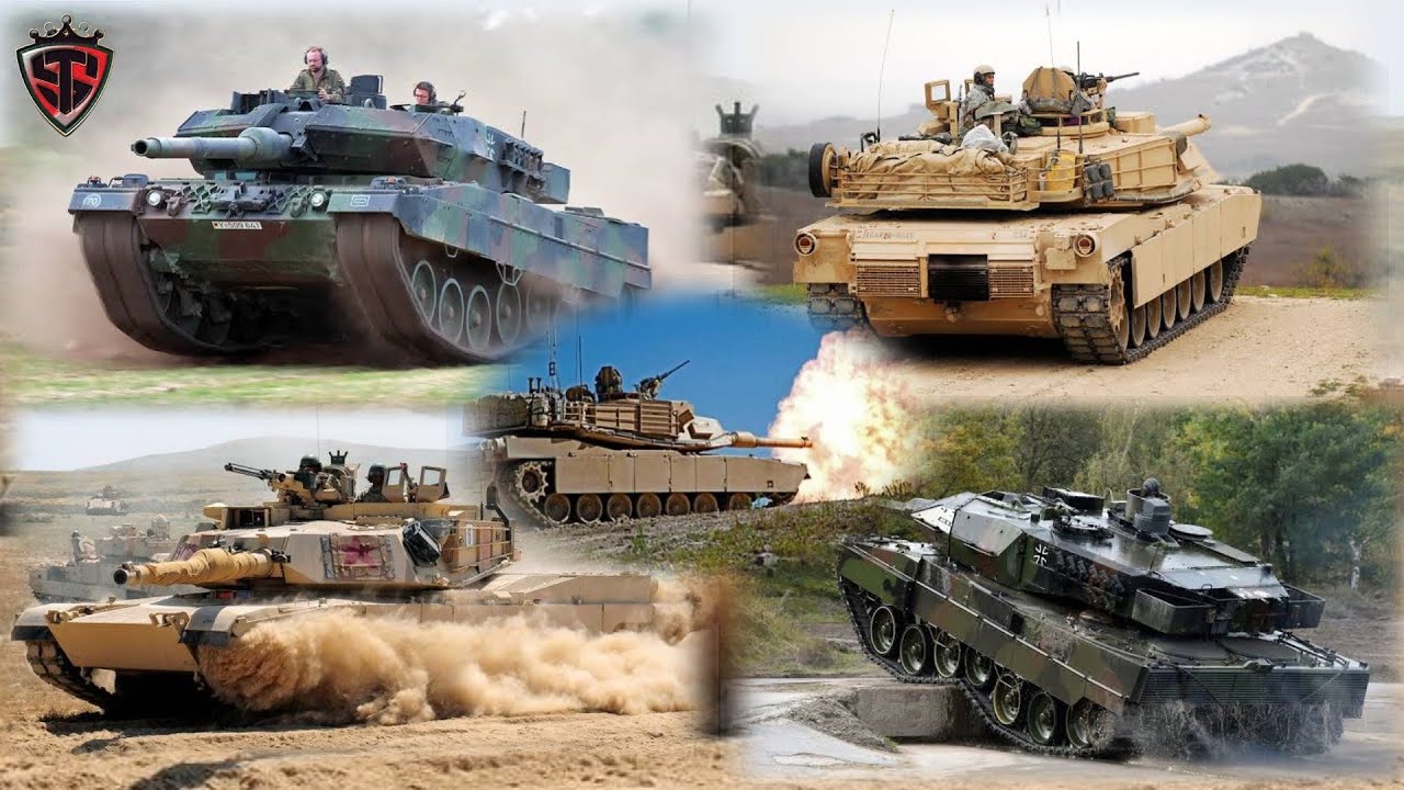 M1 Abrams & Leopard 2 NATO Tanks Crossing the Ukrainian River - YouTube