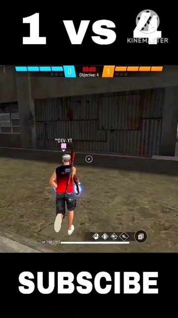 1 vs 4 cs rank 🔥 with AK47 #shorts #free fire body shot - YouTube