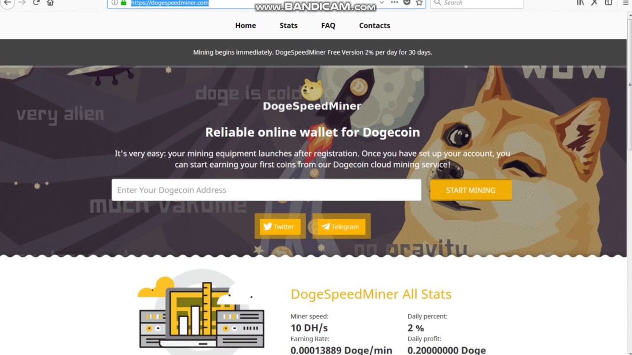 Dogecoin Speed Miner 2018 | Free 1DH/s | Next Payout 30 Doge - YouTube