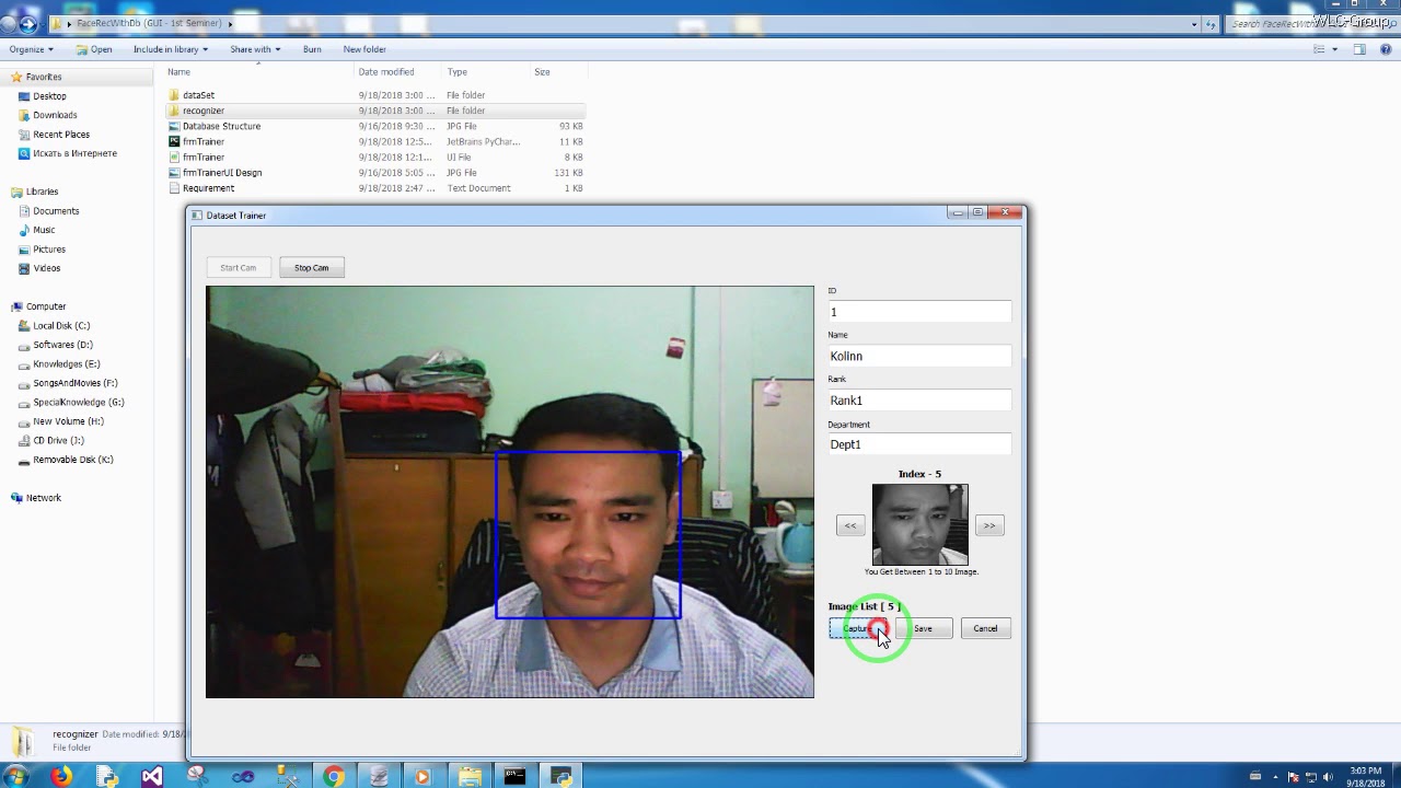 1 Face Recognition Using Python Gui Capture And Save Image List To