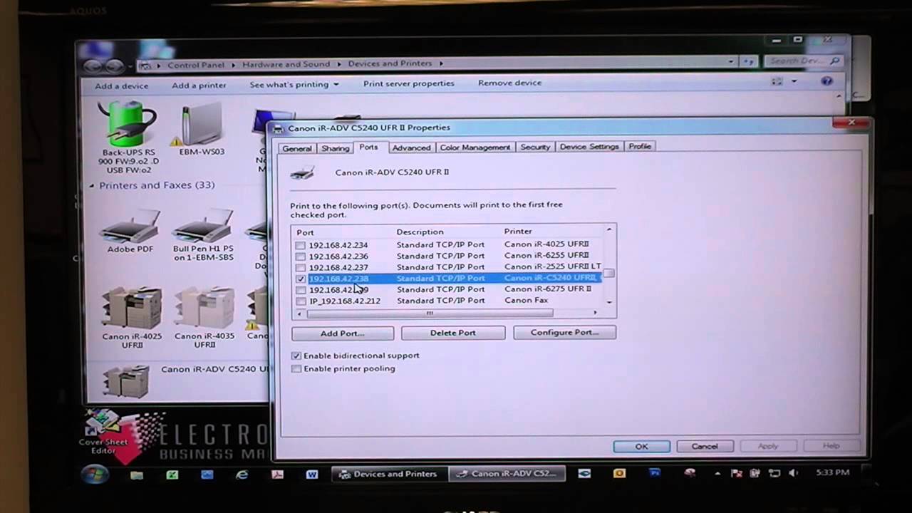 Finding your IP Address from the print driver - YouTube