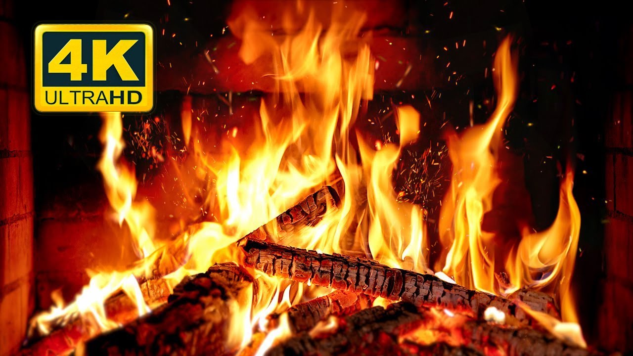 🔥 Cozy Fireplace 4K (12 HOURS). Fireplace with Crackling Fire Sounds ...