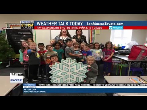 Weather Talk at Ray Elementary School in Hutto on KEYE-TV - YouTube