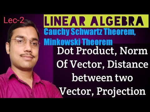 Linear Algebra||Dot Product,Norm,Distance between two Vector,Projection ...