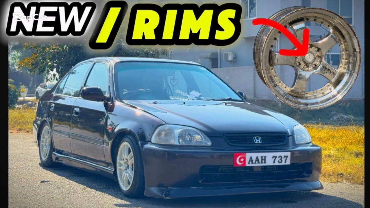 New Rims installed in Honda Ek 1996 Model 🛞Rims Size 17 inch -9.jj 🛞 ...