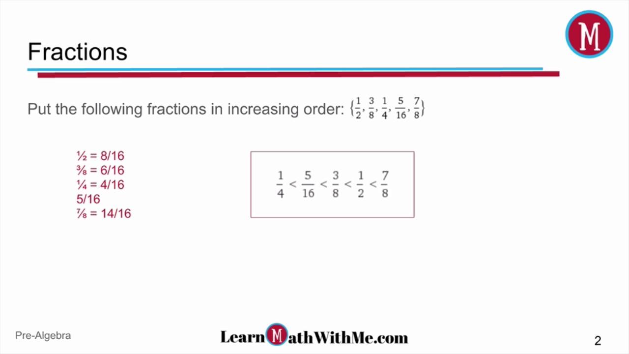 How to Solve Fraction Problems ACT Prep - Learn ACT Math Fraction ...