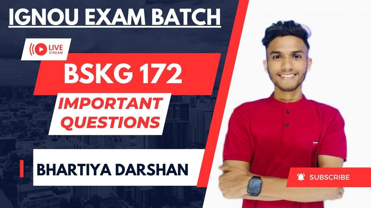 BSKG 172 BHARTIYA DARSHAN | SANSKRIT IMPORTANT QUESTIONS | IGNOU WALAY ...