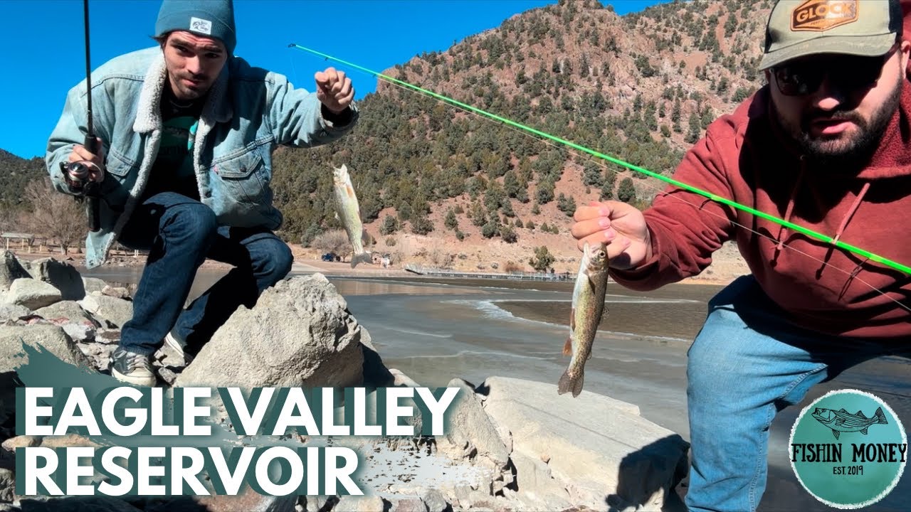 Eagle Valley Reservoir Trout Fishing From The Shore - YouTube