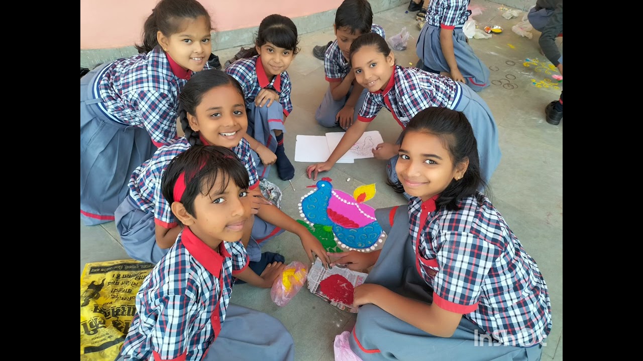 Rangoli and Lamp decoration compitition in Kendriya vidyalaya Mungaoli# ...