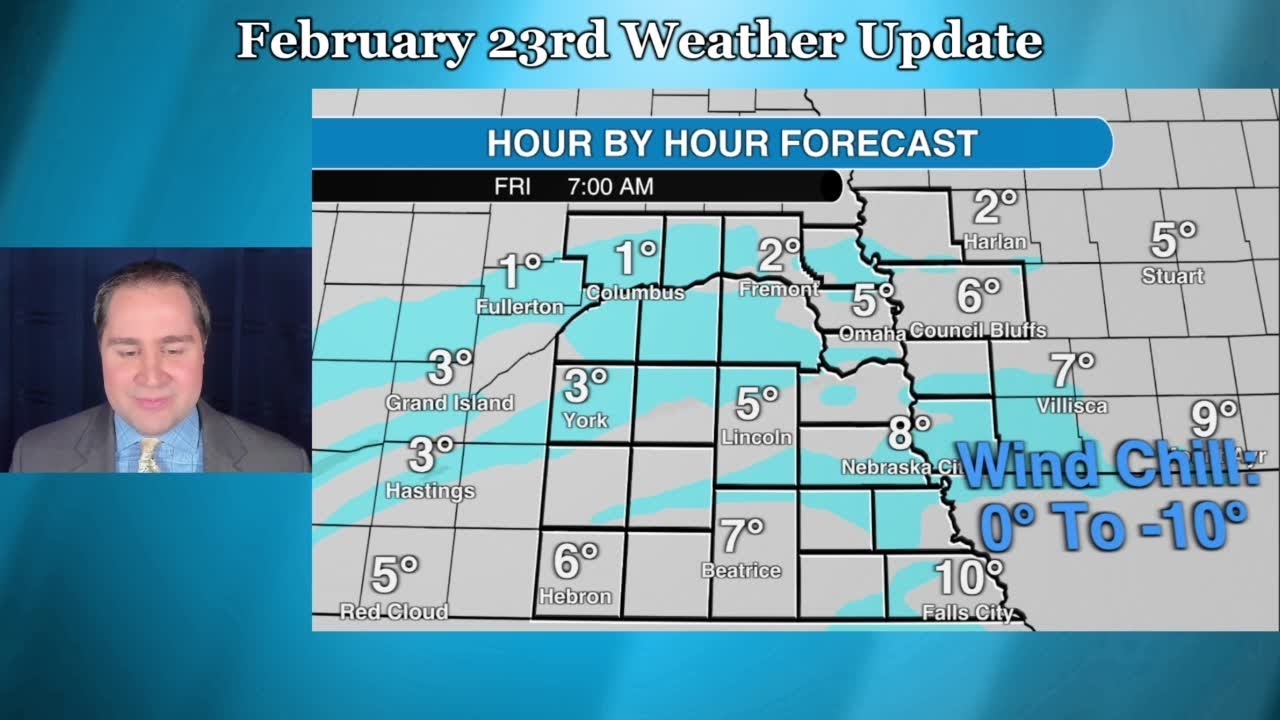 Thursday, February 23 weather update for southeast Nebraska - YouTube
