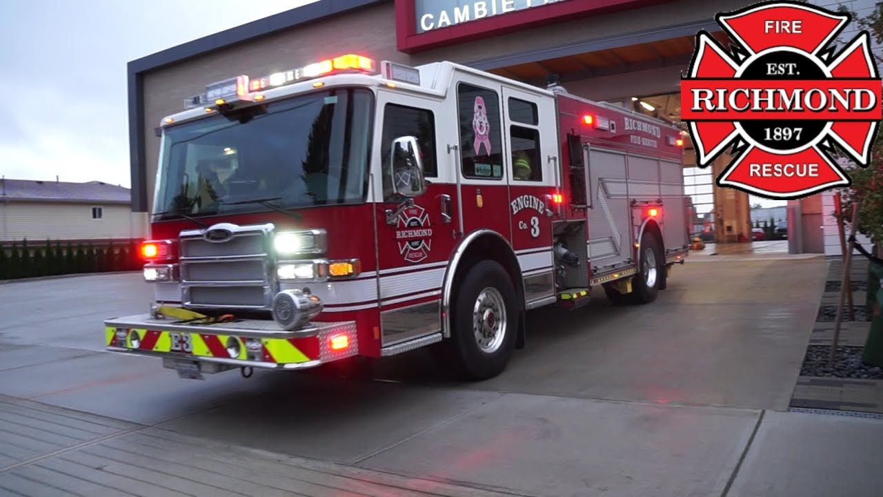 Richmond Fire Engine 3 Responding - YouTube