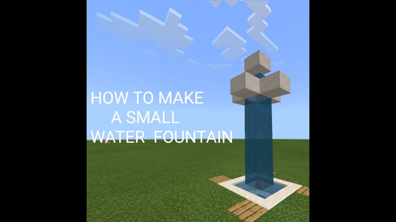 How To Make A Small Water Fountain In Minecraft - YouTube