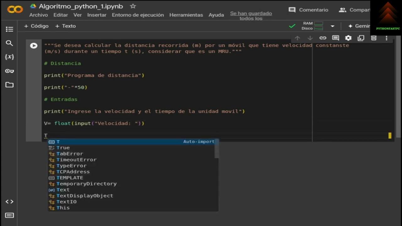 PYTHON ALGORITMO 1 #python #pythontutorial #desarrolloweb - YouTube