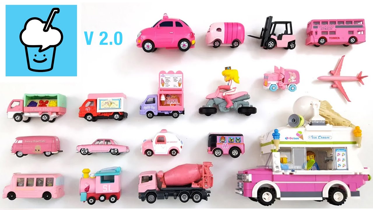 Pink Color Toys Vehicles Collection Lego tomica - YouTube