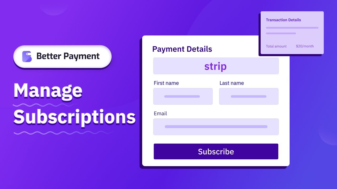 How to Manage Subscriptions with Better Payment? - YouTube