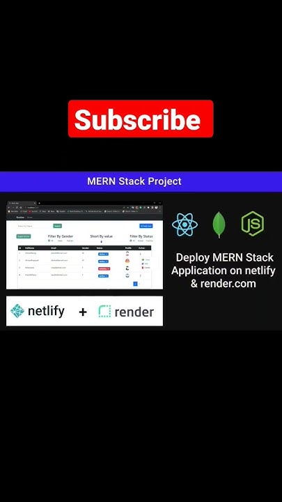 Deploy mern app netlify and render #react #mern #nodejs #netlify #render @HarshPathakNV - YouTube