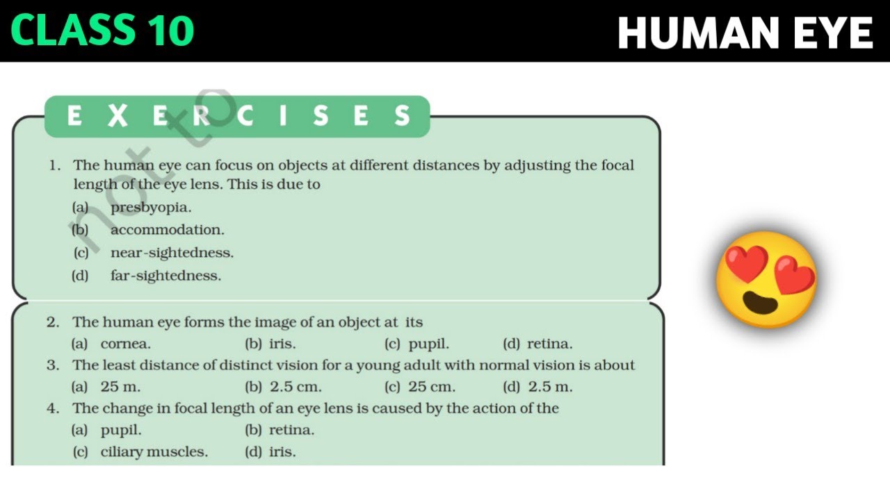 The human eye can focus objects at different distances by adjusting the ...