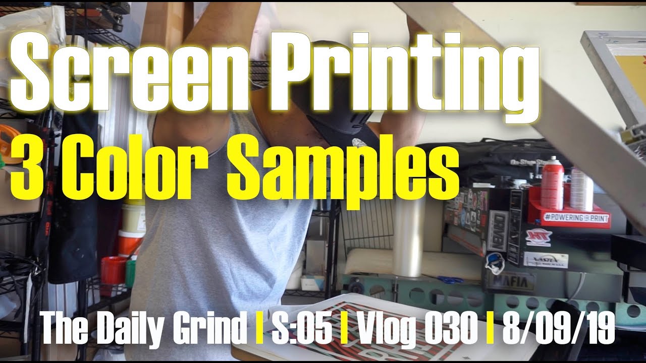 Screen Printing - 3 Color Samples (S:05/Vlog 030) - YouTube